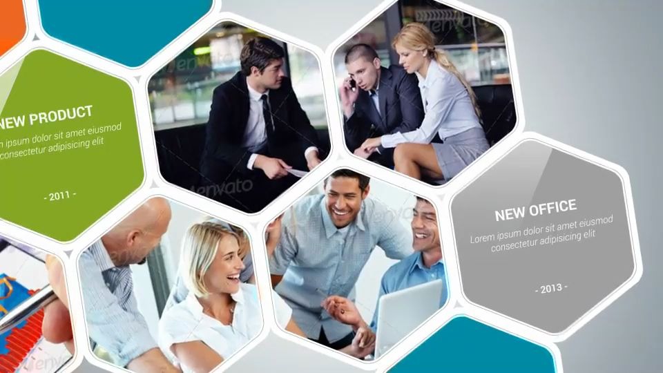 AE模板-时间轴幻灯片