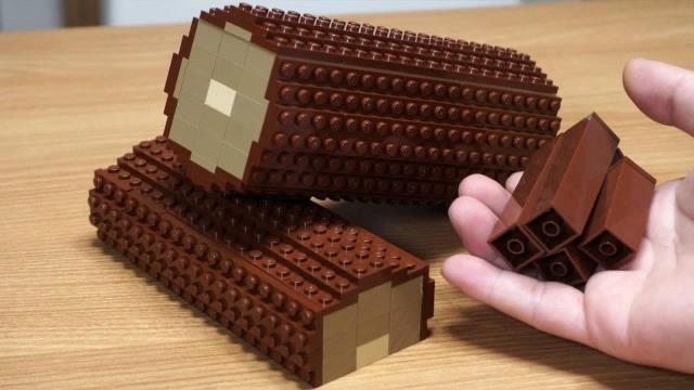 乐高积木版“定格动画”,做一份啤酒炸鸡,制作过程解压又过瘾