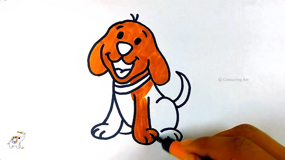 简笔画彩绘:如何绘制最可爱的狗