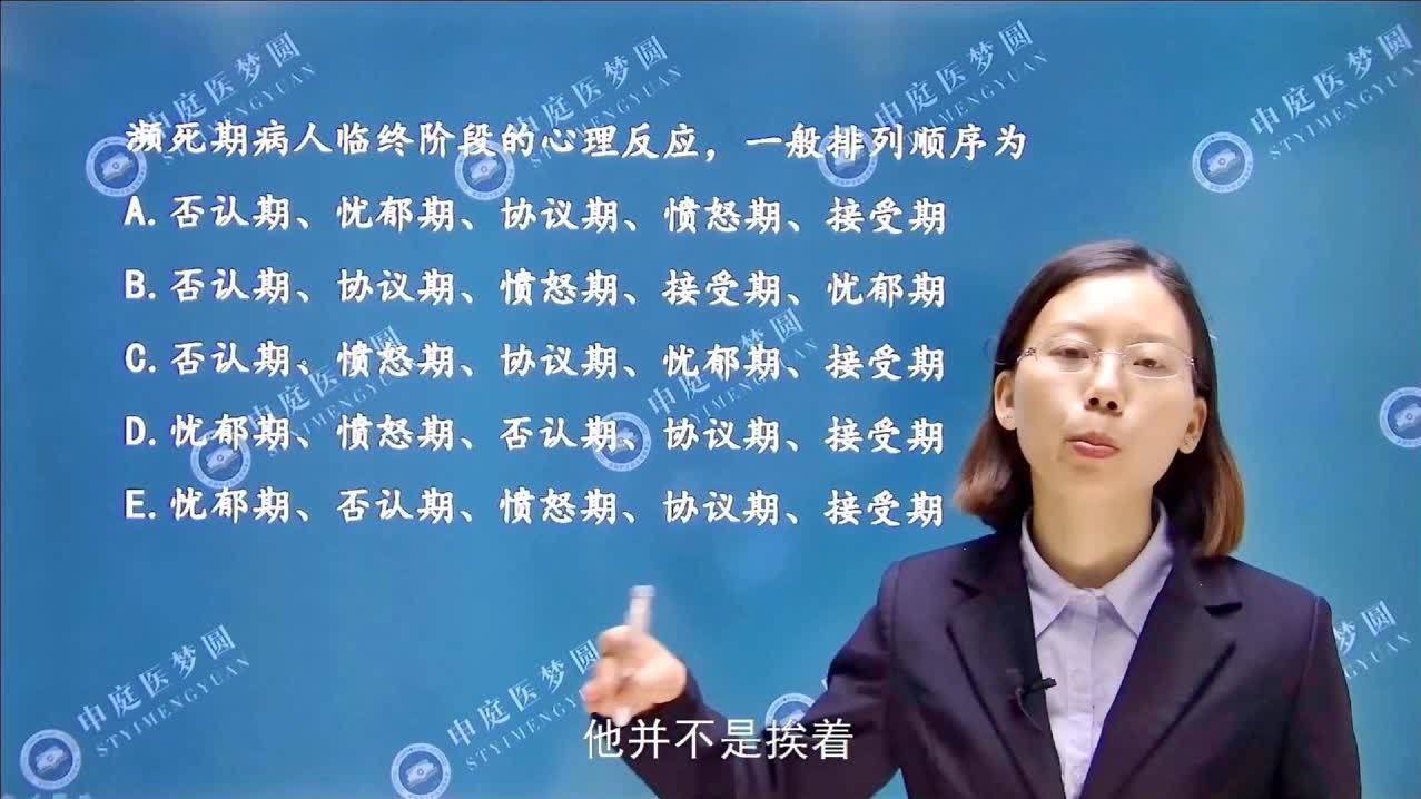 濒死期病人临终阶段的心理反应,一般排列顺序是?