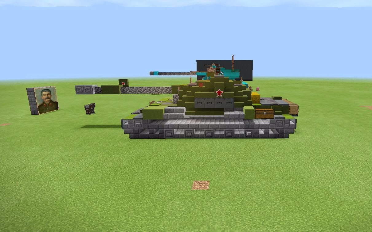 在我的世界造T62坦克载具