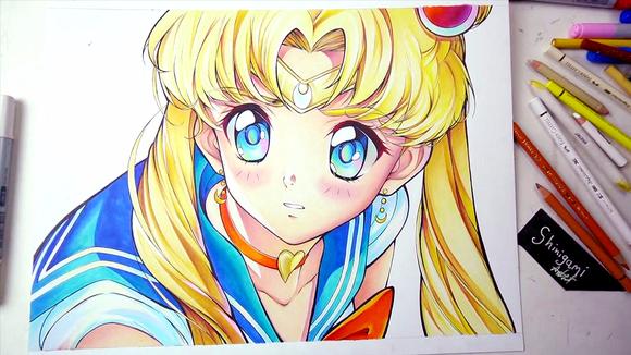 从草稿开始一步步画一个《美少女战士》月野兔!过程详细造型精美