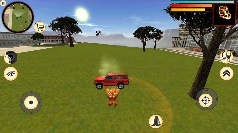 石巨人:石巨人变成熔浆巨人从头而降会被汽车撞飞吗