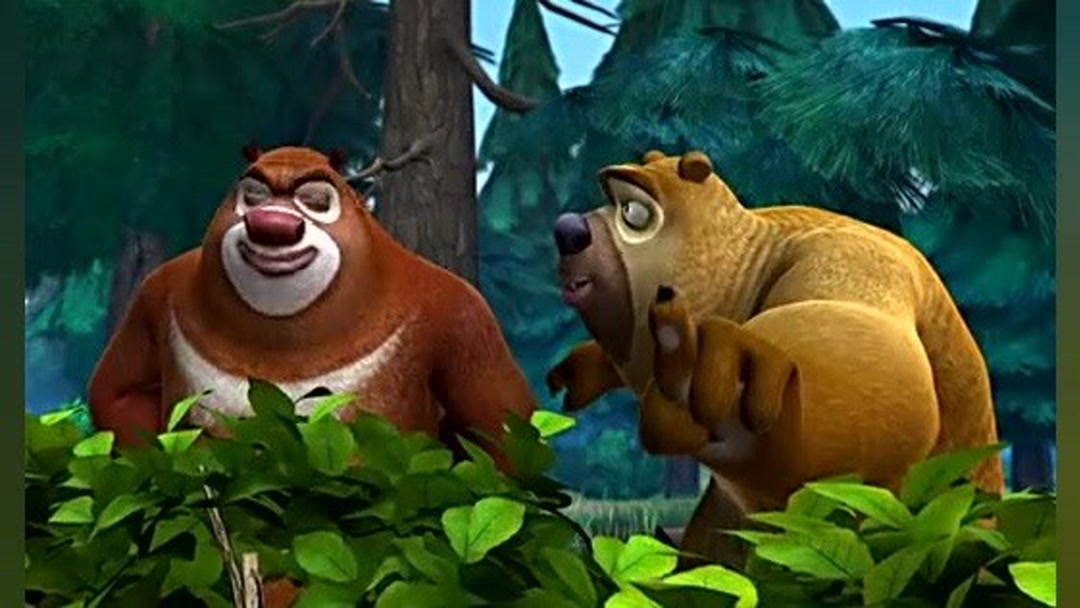 熊出没之丛林总动员-光头强回到丛林修整好木屋