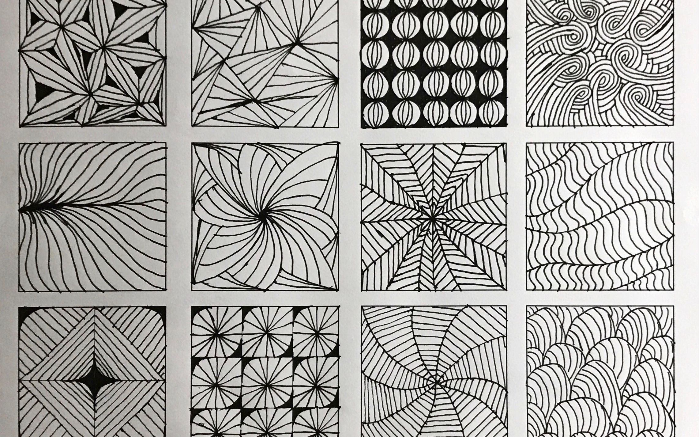 【手绘】禅绕画手绘 12个禅绕画图样练习