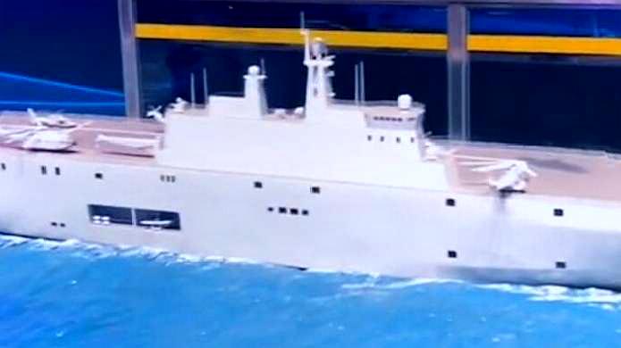 国产两栖攻击舰模型,光是模型就霸气侧漏,太牛了我的国