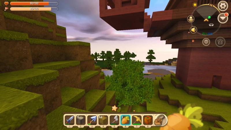 迷你世界一线天生存建筑教学 绝壁古风小屋屋檐制作