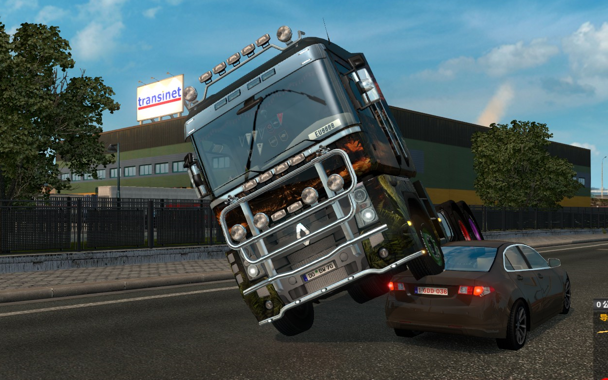 欧洲卡车模拟2;雷诺 Magnum牵引车 900多公里宜家塑料运输 第16期;...