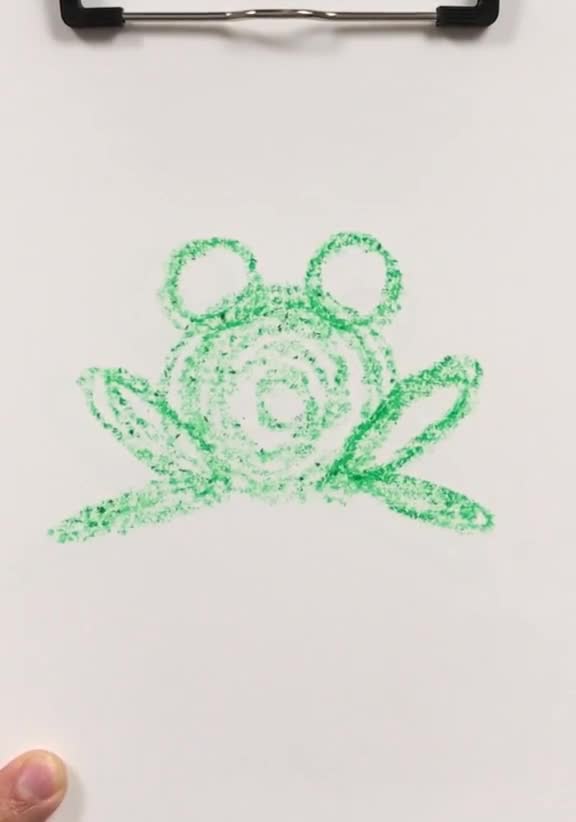 用油画棒快画小青蛙,妈妈哄娃利器,get!幼儿简笔画 儿童卡通画 画画 ...