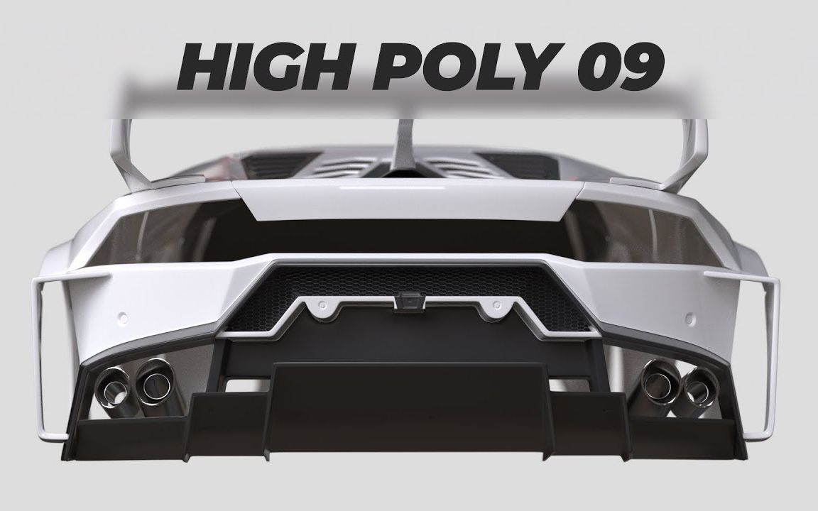 C4D S26 兰博基尼跑车建模 Modeling 从零讲起的建模教程(9)高模制作