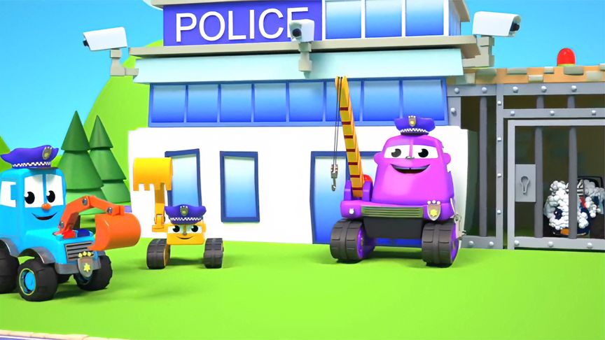 儿童动画 卡通车动画 早教启蒙动画 小挖掘机动画!