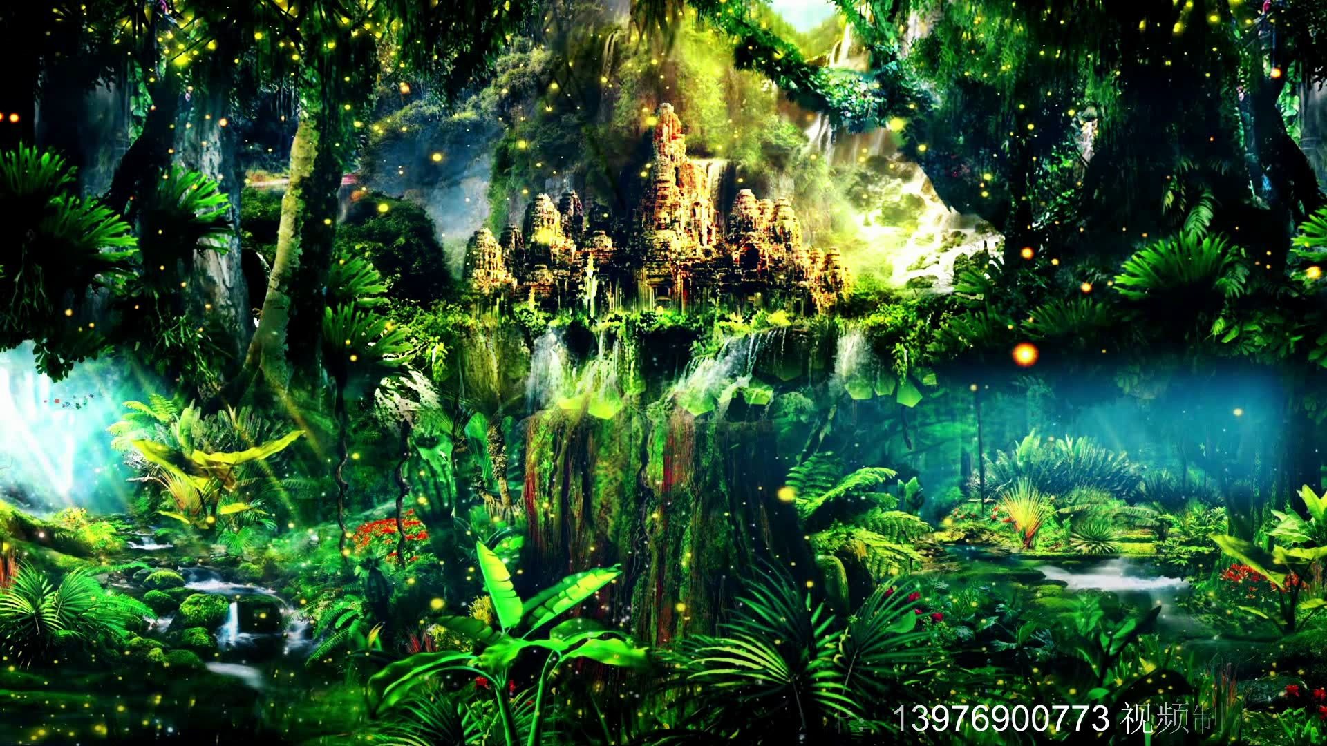 7.梦幻森林场景 全息水幕电影片源视频制作_(new)