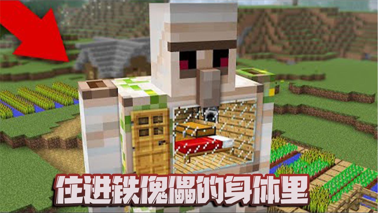 我的世界:阿呆拥有了移动的房子?一瓶药水直接住进铁傀儡身体里