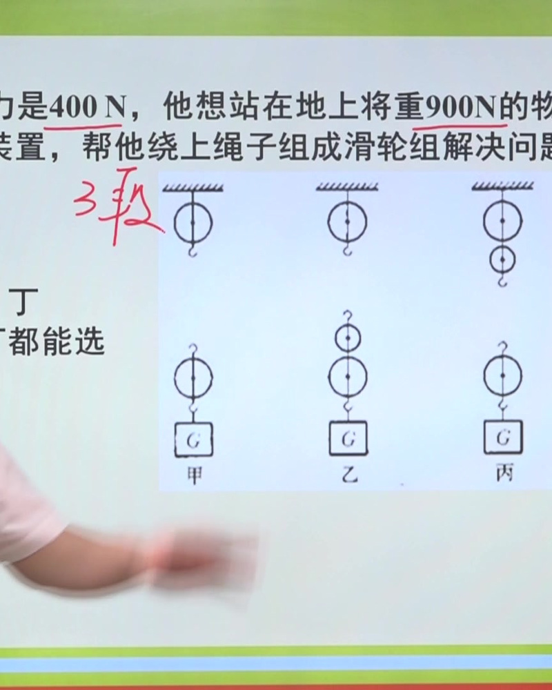 初二物理下册力学经典习题-滑轮组的绕线(1)