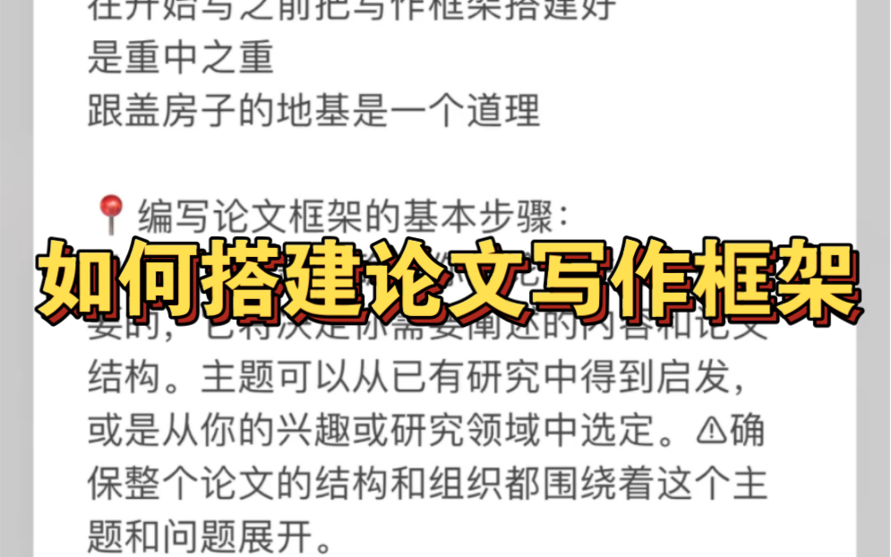 如何搭建论文写作框架