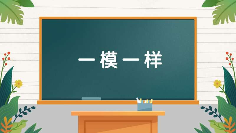 成语小课堂:一模一样