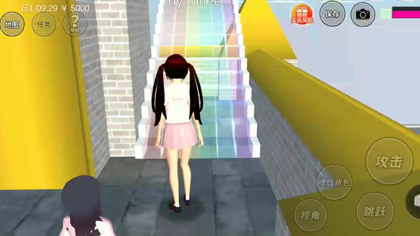 樱花校园逃离公主病跑酷,因为是新手,请见谅。