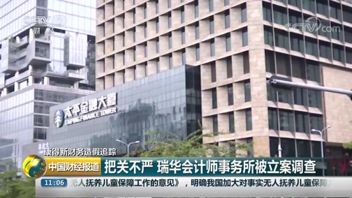 [中国财经报道]康得新财务造假追踪 把关不严 瑞华会计师事务所被立案...