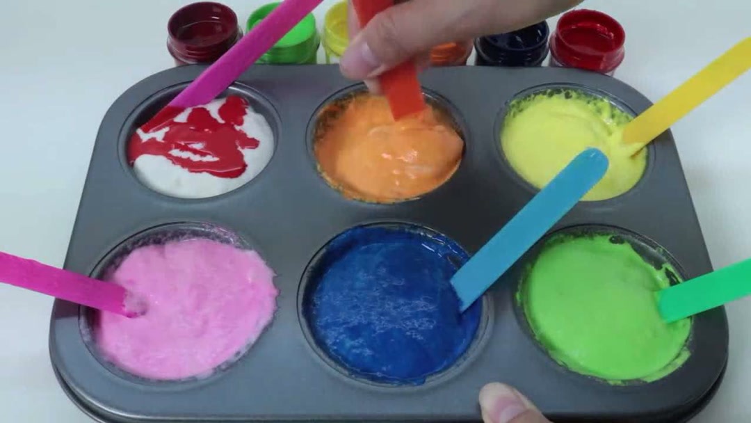 如何用彩虹色制作冷冻涂料管视频学习托德人