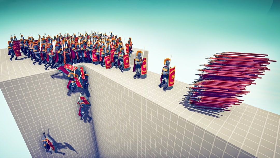 全面战争模拟器:100罗马战士VS所有【神之兵种】