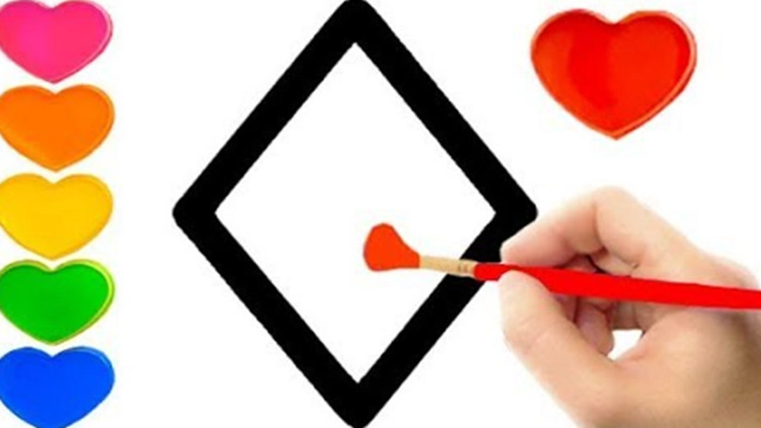 用简笔画画形状水底城堡等,边涂色边学习颜色,绘画教程