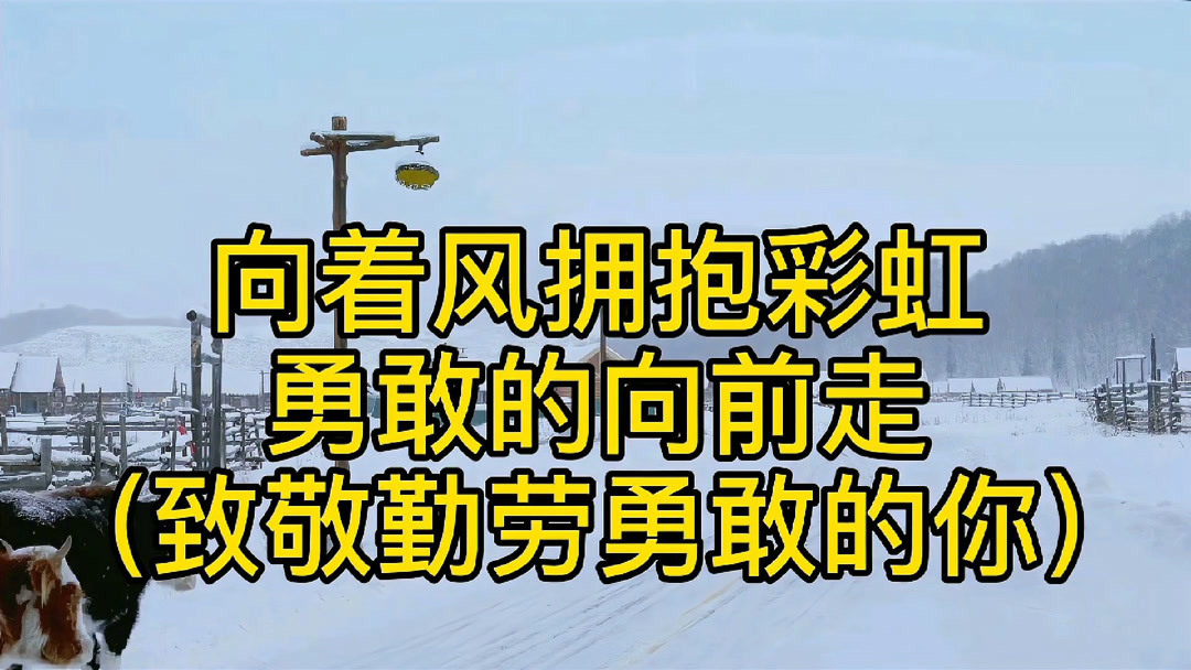向着风拥抱彩虹,勇敢的向前走,致敬勤劳勇敢的你