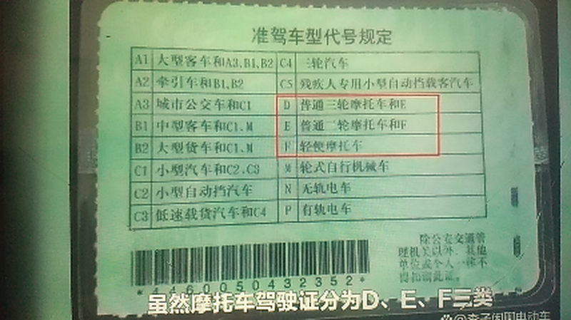 摩托车驾照D,可以驾驶8种摩托车,没想到吧!一次性说明白