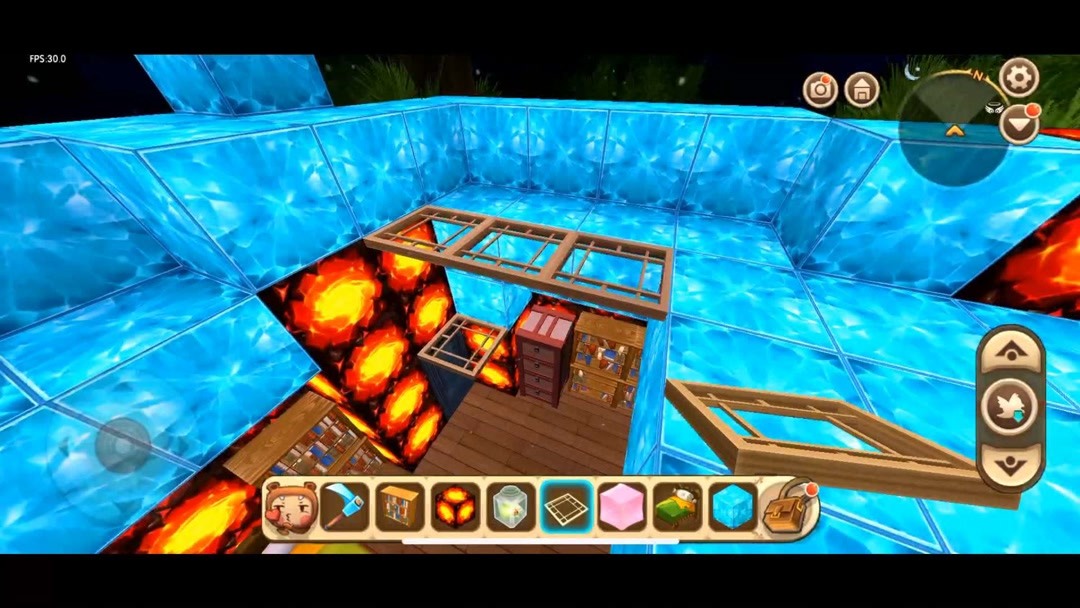 迷你世界:傻大开个玻璃天窗赏雪看月!