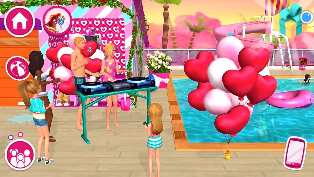 芭比时尚屋:泳池派对还可以这样玩!可以跳水还可以烧烤呀~