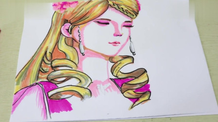 志鹏简笔画:教你们画叶罗丽灵公主,跟我一起画吧