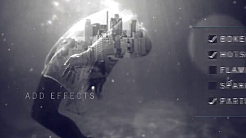 双重叠加曝光镜头景深特效动画AE模板 人人素材