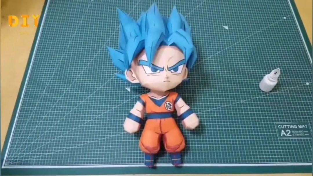#手工diy#纸模手工纸模教程,龙珠小悟空的制作方法,边看边学非常简单!