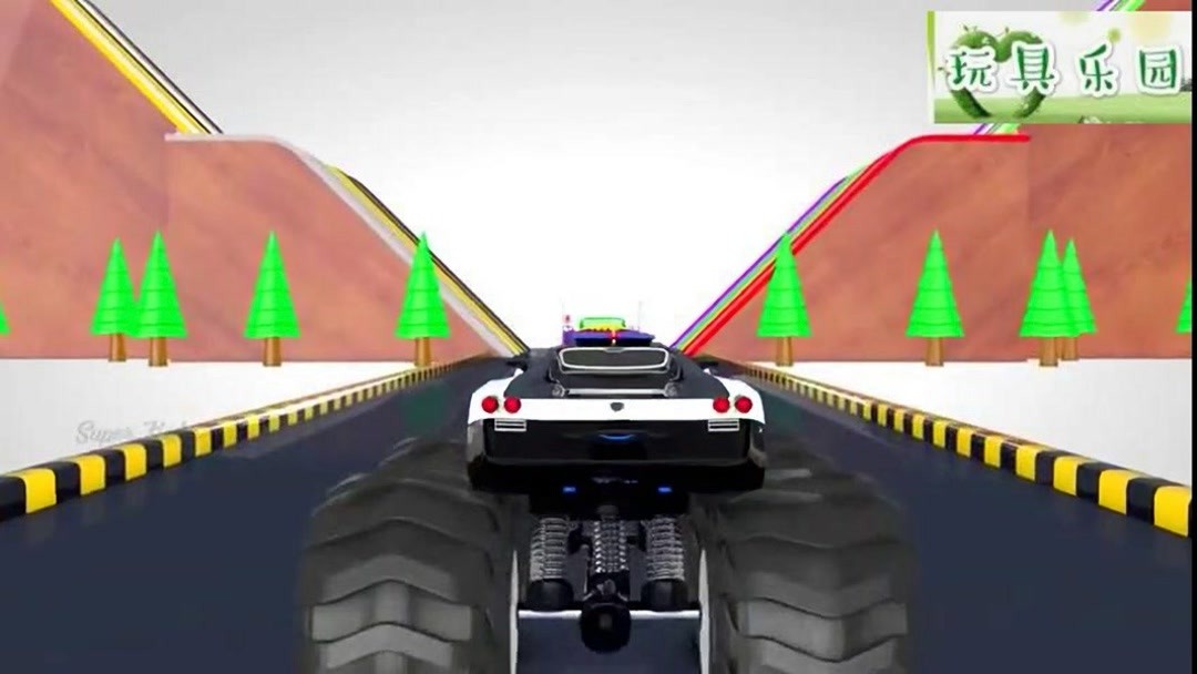 各种汽车比赛看谁的冠军学颜色和英语少儿早教益智动画