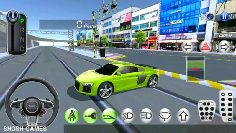 少儿卡通动画 绿色的跑车不遵守交通规则被高铁撞飞了