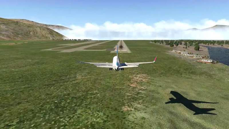 模拟飞行:二哈涂装737蟹式进场拉萨贡嘎