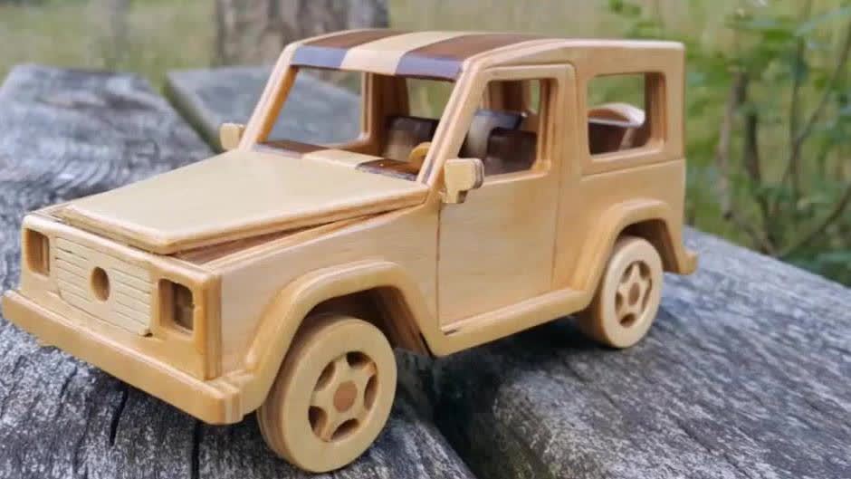 趣味木艺:手工DIY的木质汽车模型奔驰G级