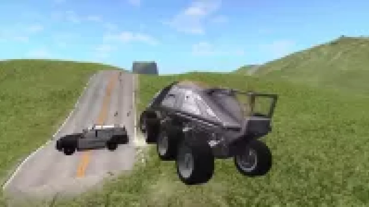 Beamng drive汽车模拟:敞开式跳桥车祸