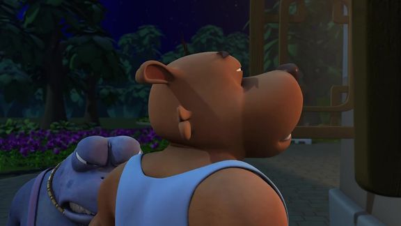 灰麦找不到松露,问阿不有没有看见,阿不只顾挠痒痒!