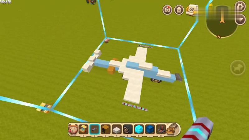 迷你世界:三个轮子的战斗机教学 动起来我都害怕