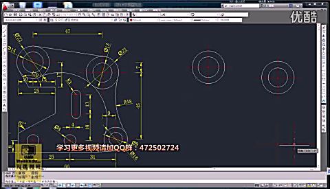 为课CAD教程 机械图的练习 CAD我要自学网教程 AD教学实例 CAD...