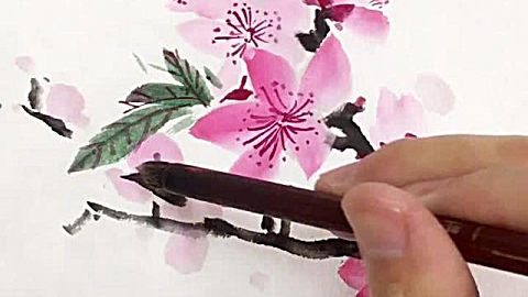 用毛笔字画梅花,这需要这么几笔,太简单了!