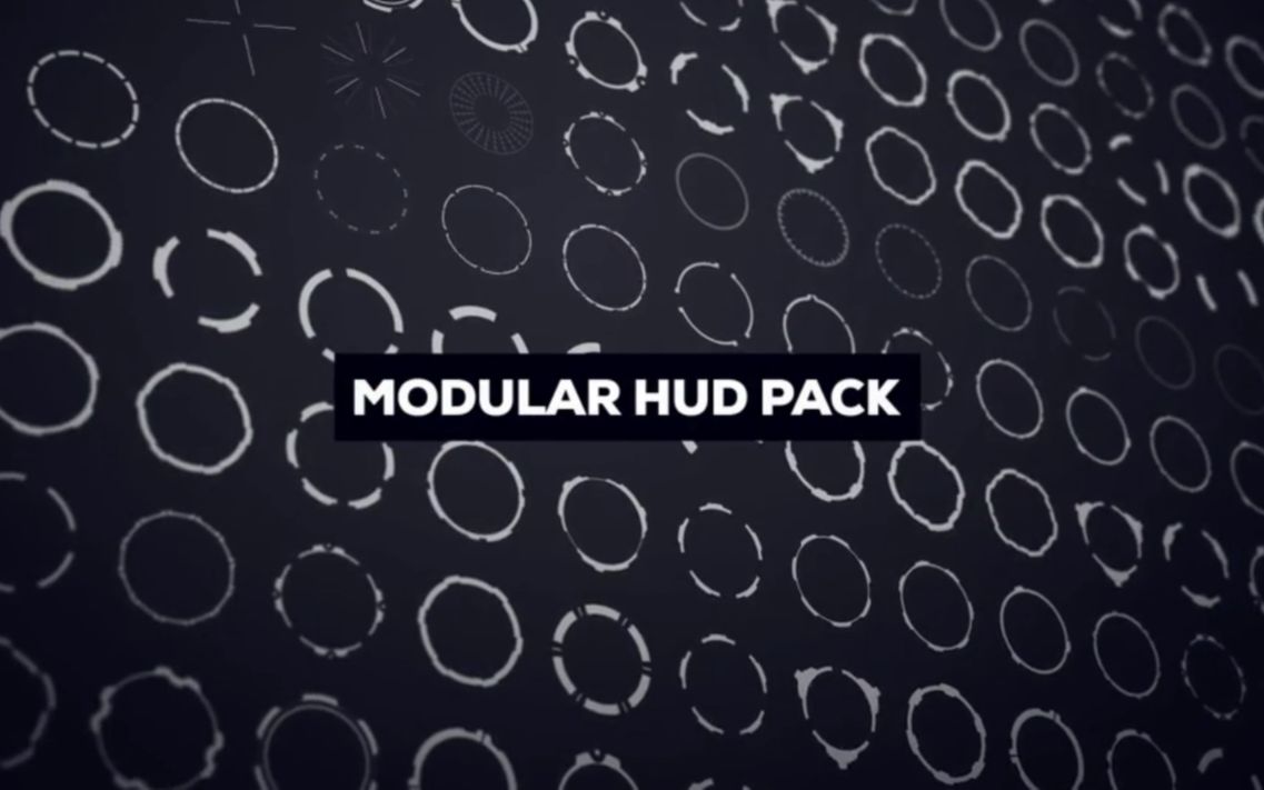 111个科技感HUD元素动画视频素材 Modular HUD Pack(有透明通道)