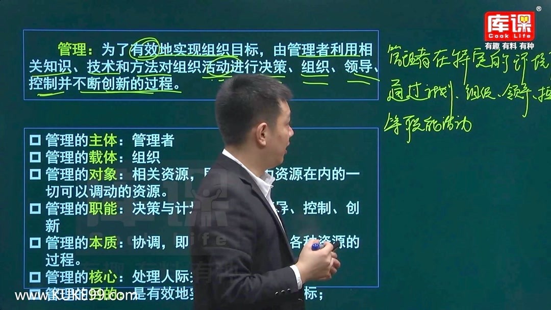 2020专升本-河南管理学精讲第1章 管理与管理学-第1节 管理概述二
