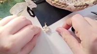 超详细编织教程绝美蕾丝珍珠项链,线一定准备充足
