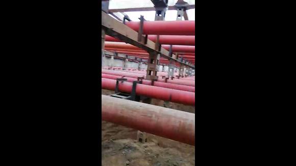 中交二航局襄阳市东西轴线工程过江隧道钢支撑安拆现场