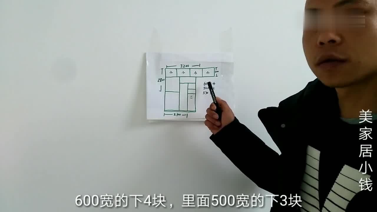 美家居小钱:衣柜如何算板材及下料,师傅细心为你解答!