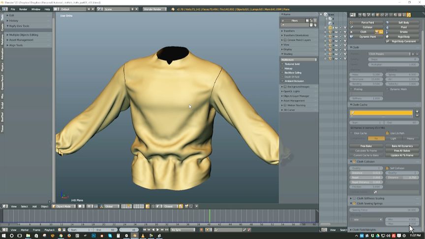 3d开源软件制作服装效果
