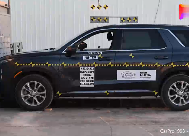 2020款现代Palisade七座SUV质量怎么样?做一个碰撞测试就知道了