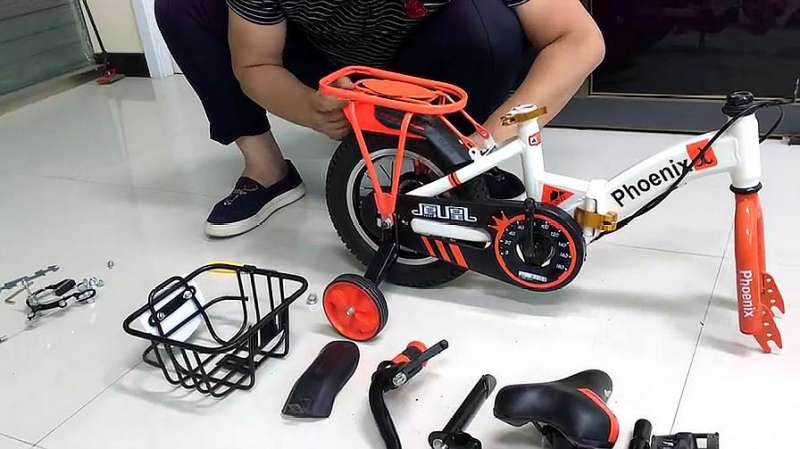 凤凰儿童自行车折叠款单车安装视频教程