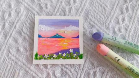 油画棒绘画教程:零基础治愈风景